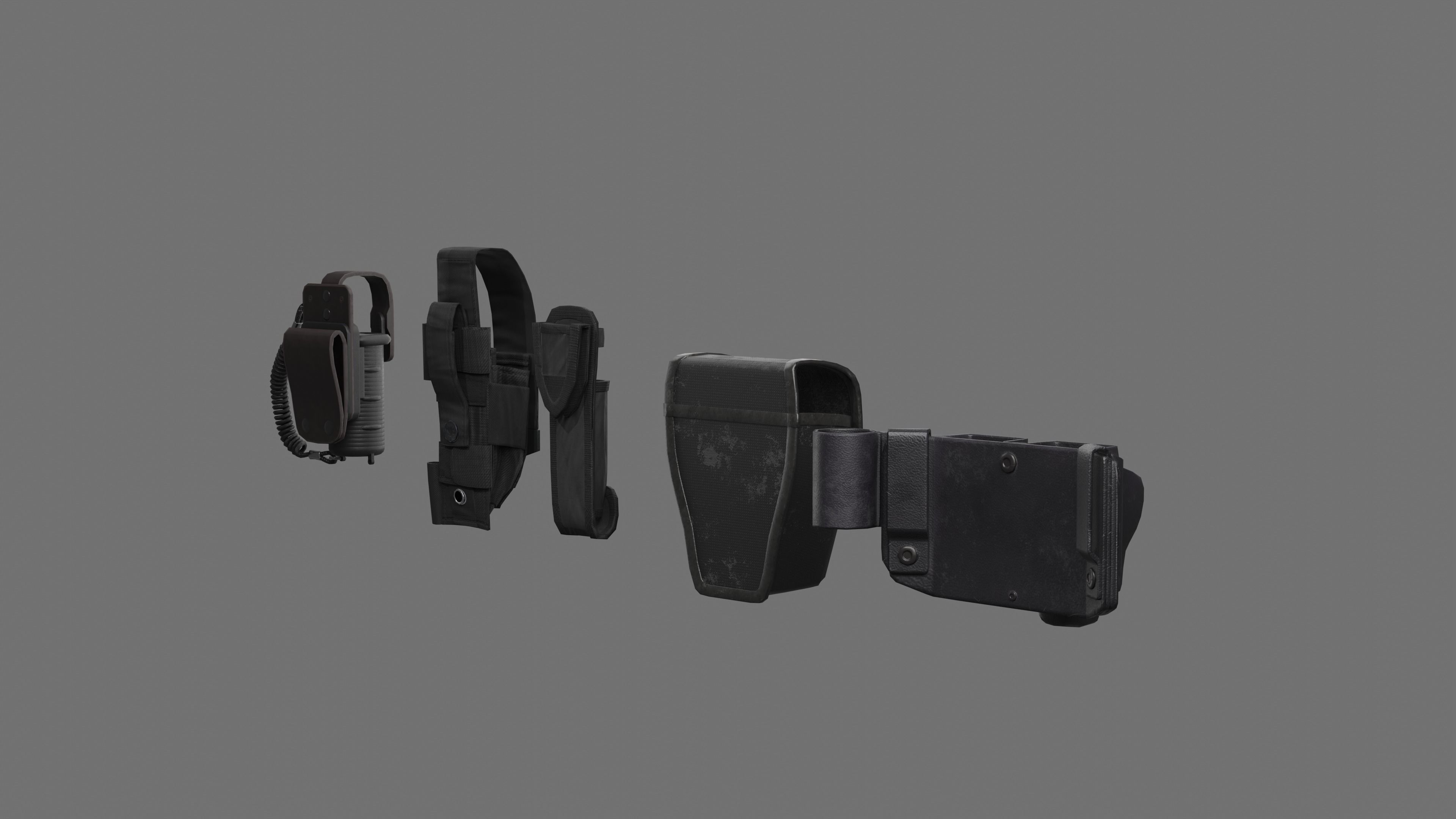 3D model Police Belt Gear Set VR / AR / low-poly | CGTrader
