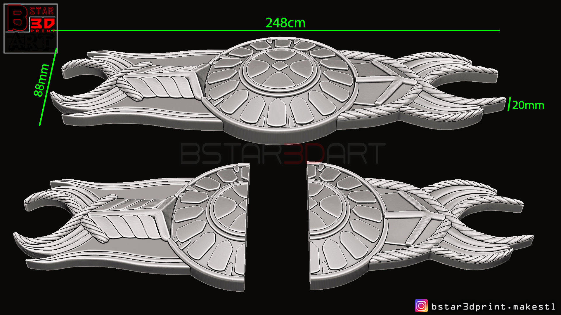 Guardian Shield - gauntlet kratos - kratos armor - God of War 3D model ...
