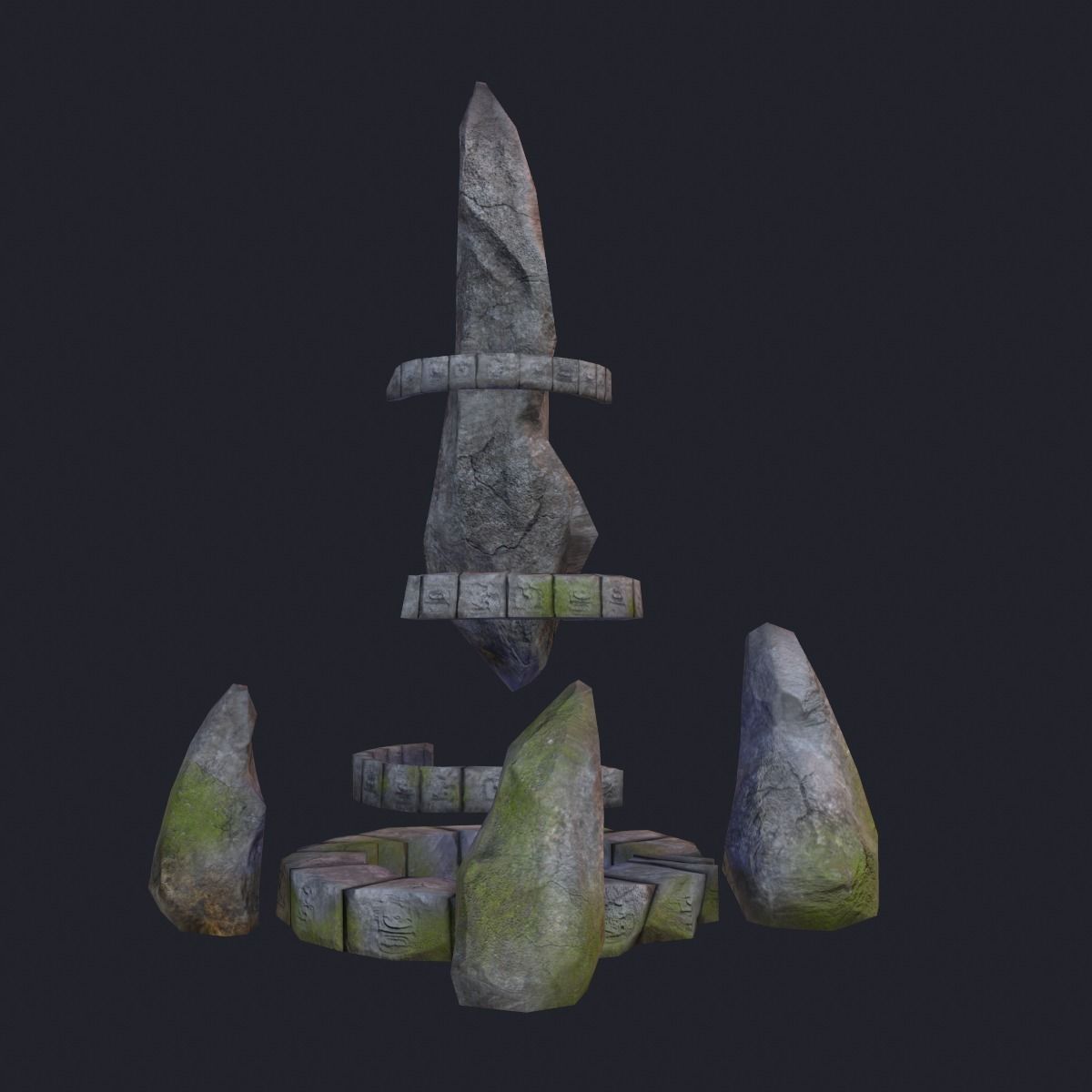 3D model Ancient Fantasy Statue VR / AR / low-poly animated | CGTrader