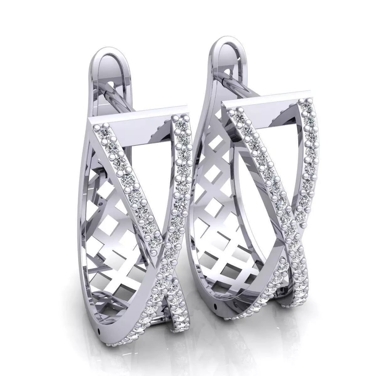 Fancy Woman Earring 3D model 3D printable | CGTrader