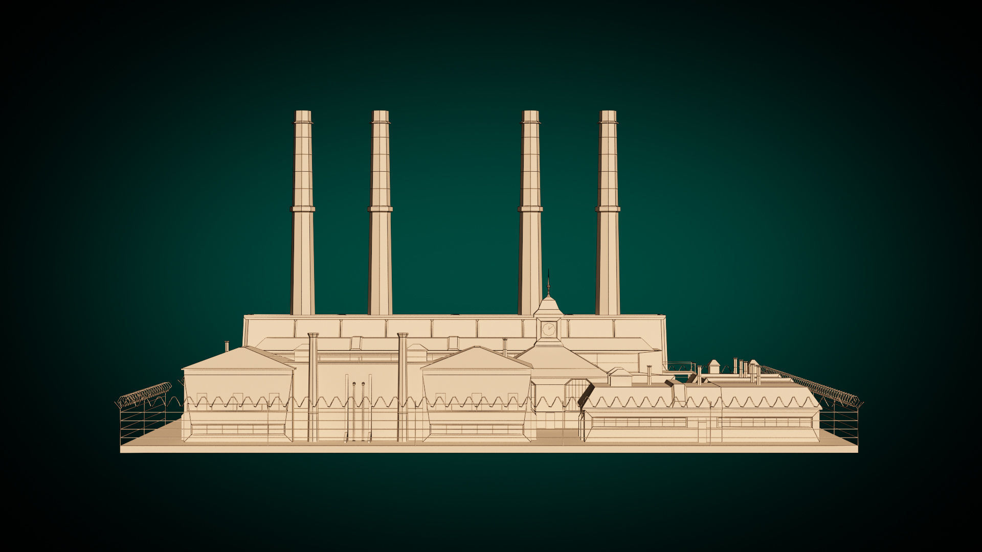 3D model Low Poly Factory Site VR / AR / low-poly | CGTrader