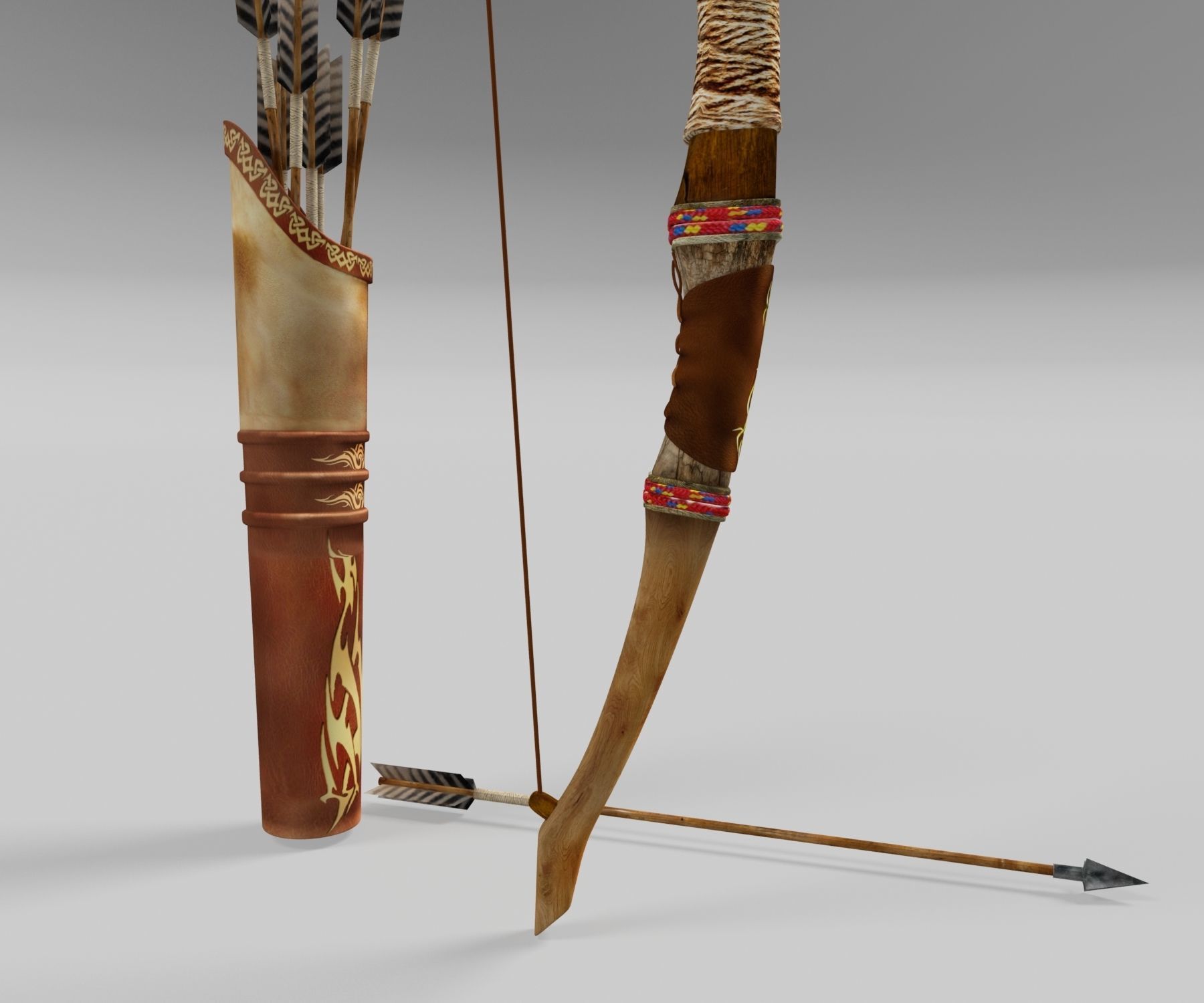 bow and arrow 3d model 3D model | CGTrader