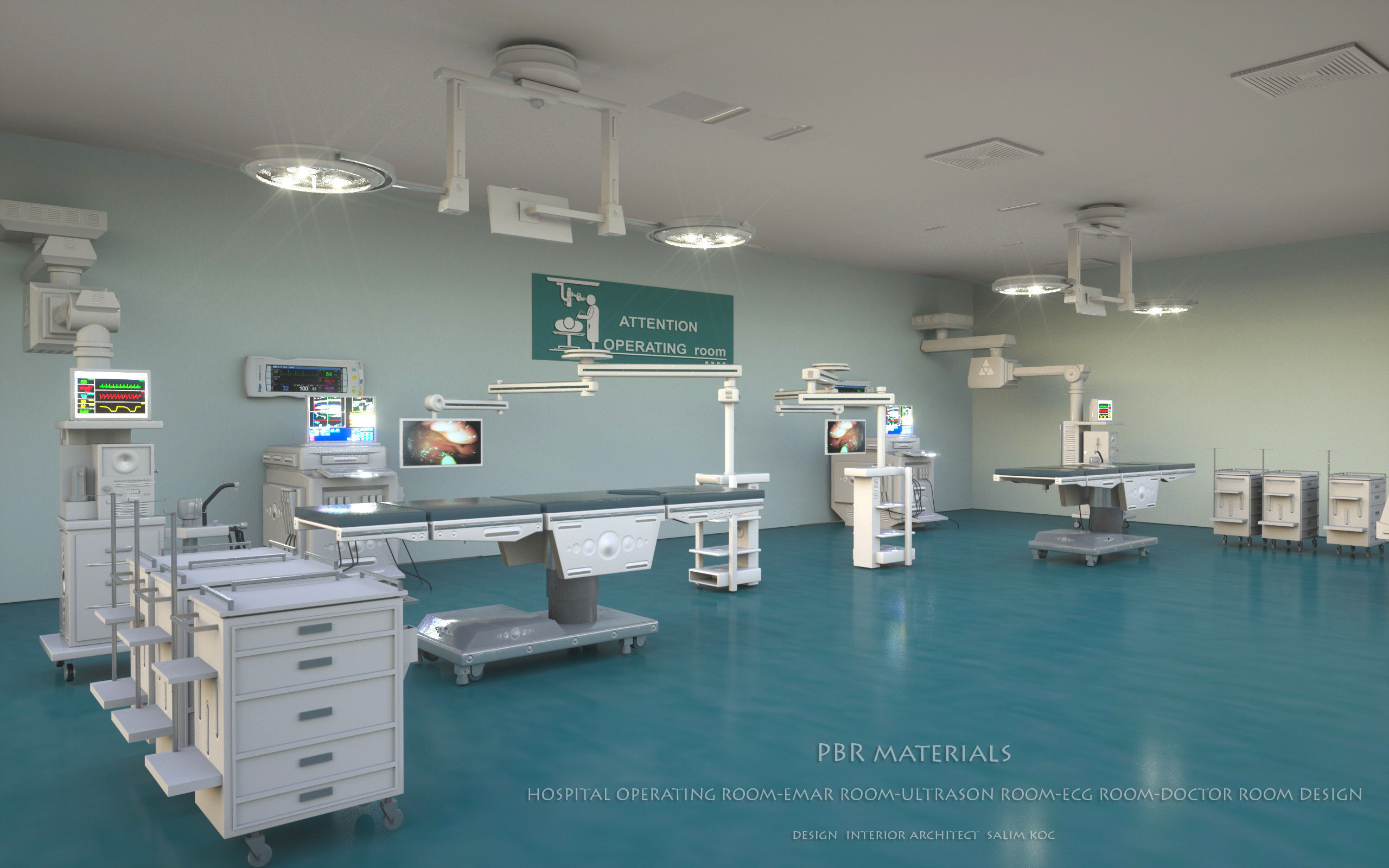 HOSPITAL OPERATING ROOM FULL FLOOR 3D model | CGTrader