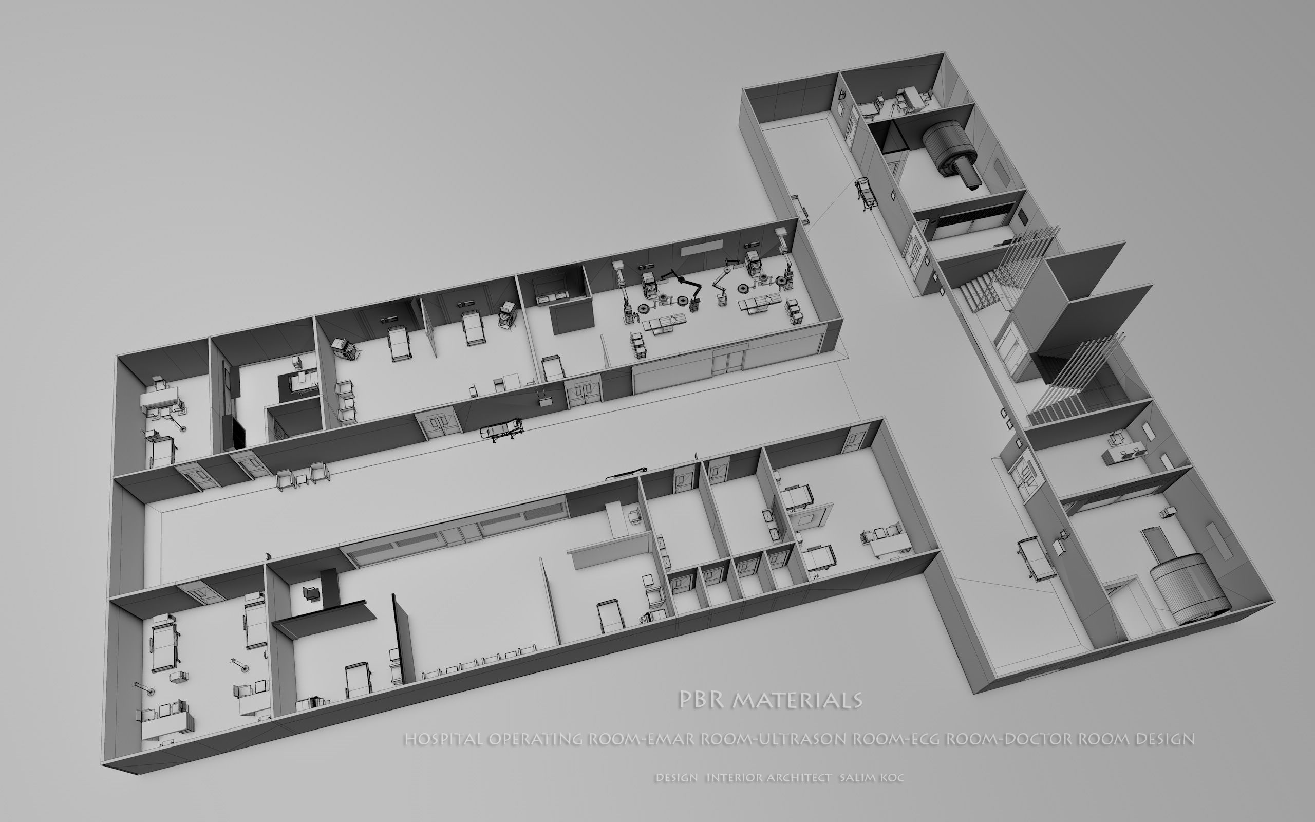 HOSPITAL OPERATING ROOM FULL FLOOR 3D model | CGTrader