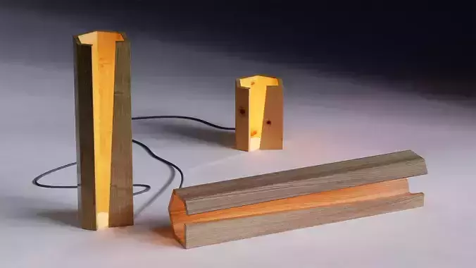 3D model Modern WOOD LIGHT VR / AR / low-poly | CGTrader