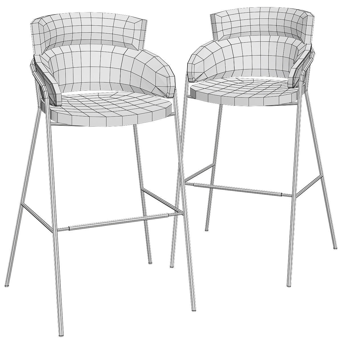 3D model STRIKE BAR STOOL chair 3d model VR / AR / low-poly | CGTrader