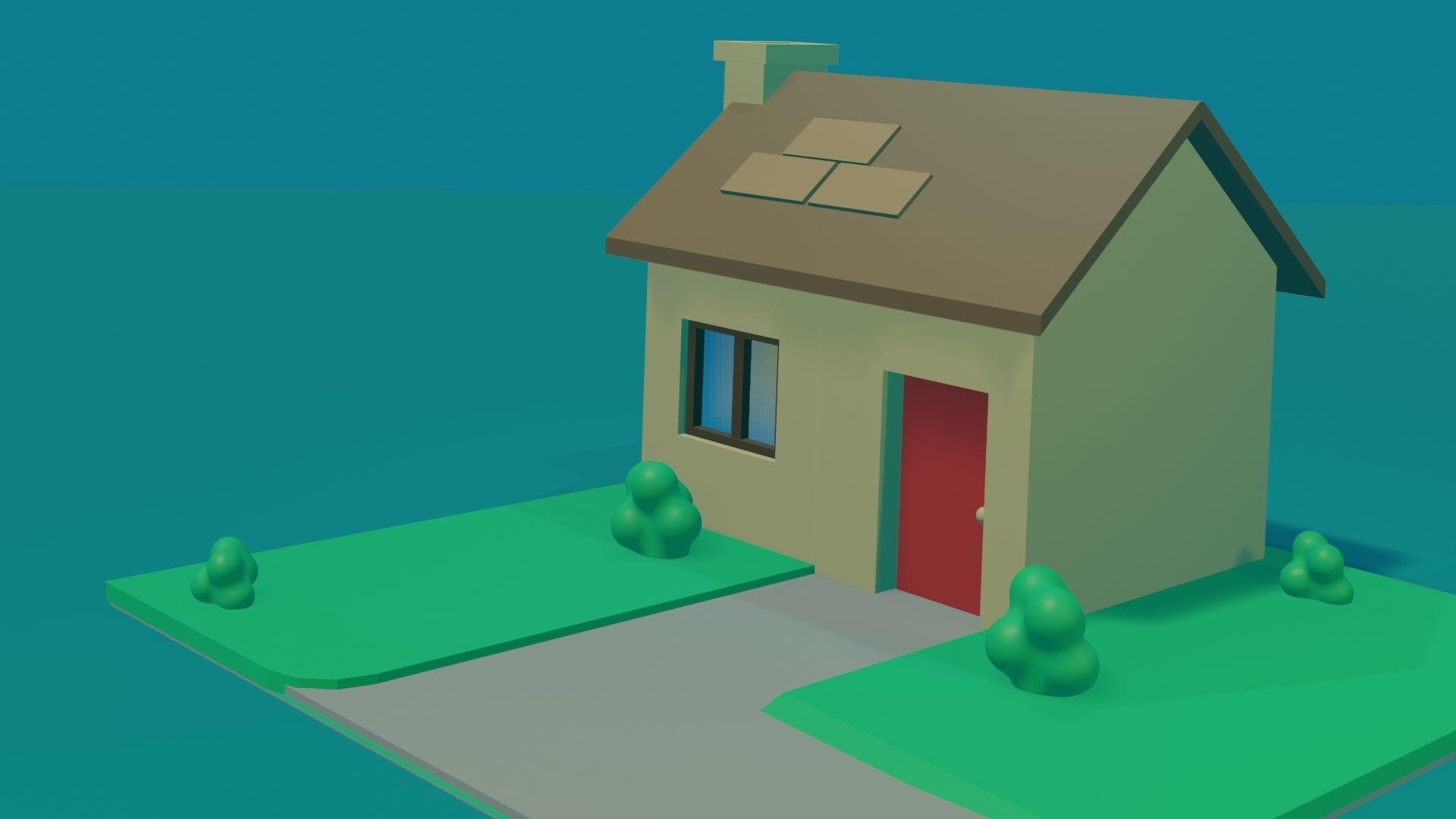 3D model Poly house 3D model VR / AR / low-poly | CGTrader