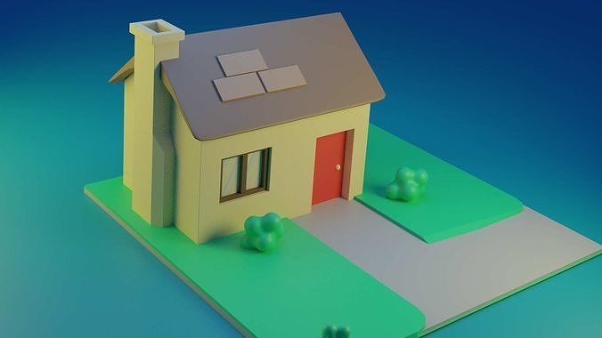 3D model Poly house 3D model VR / AR / low-poly | CGTrader