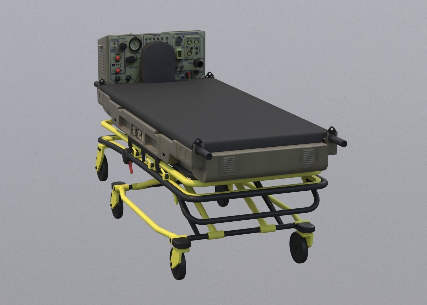 LSTAT ICU Life Support for Trauma and Transport 3D model | CGTrader
