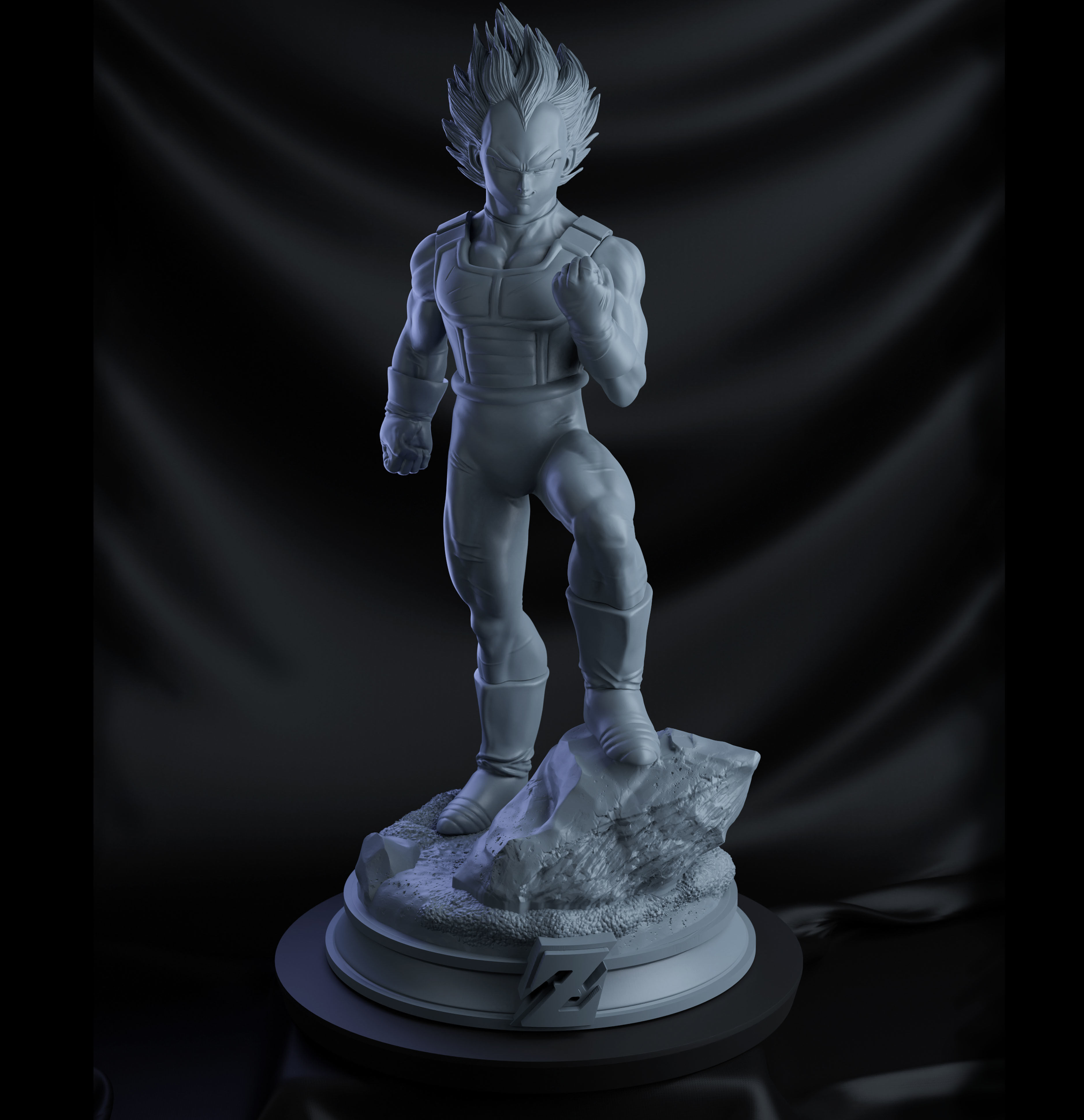Vegeta dragon ball statue 3D model 3D printable | CGTrader