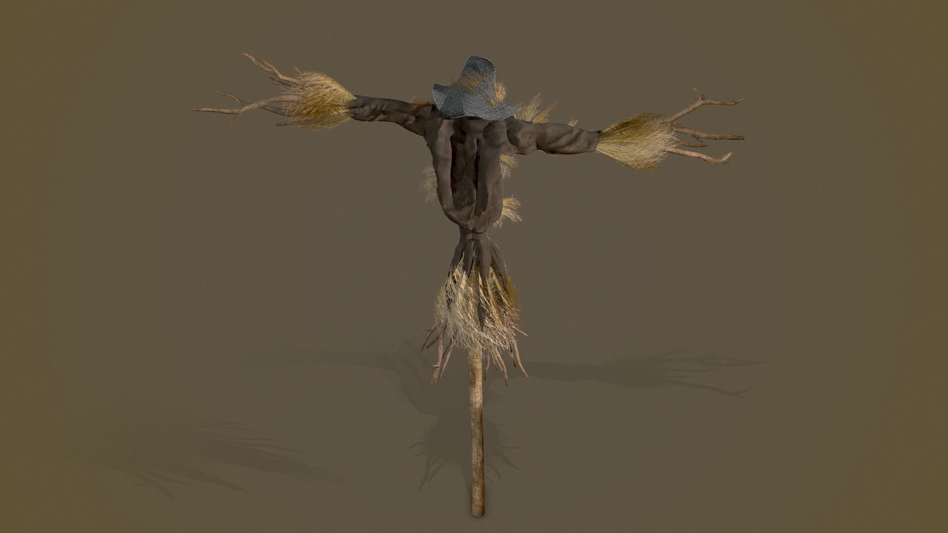 3D model Scarecrow - game asset low poly VR / AR / low-poly | CGTrader