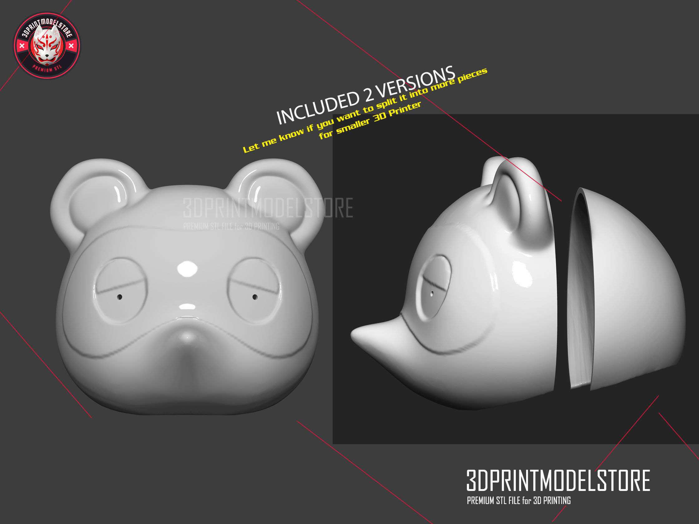 Animal Crossing New Horizons Tom Nook Mask 3D model 3D printable | CGTrader