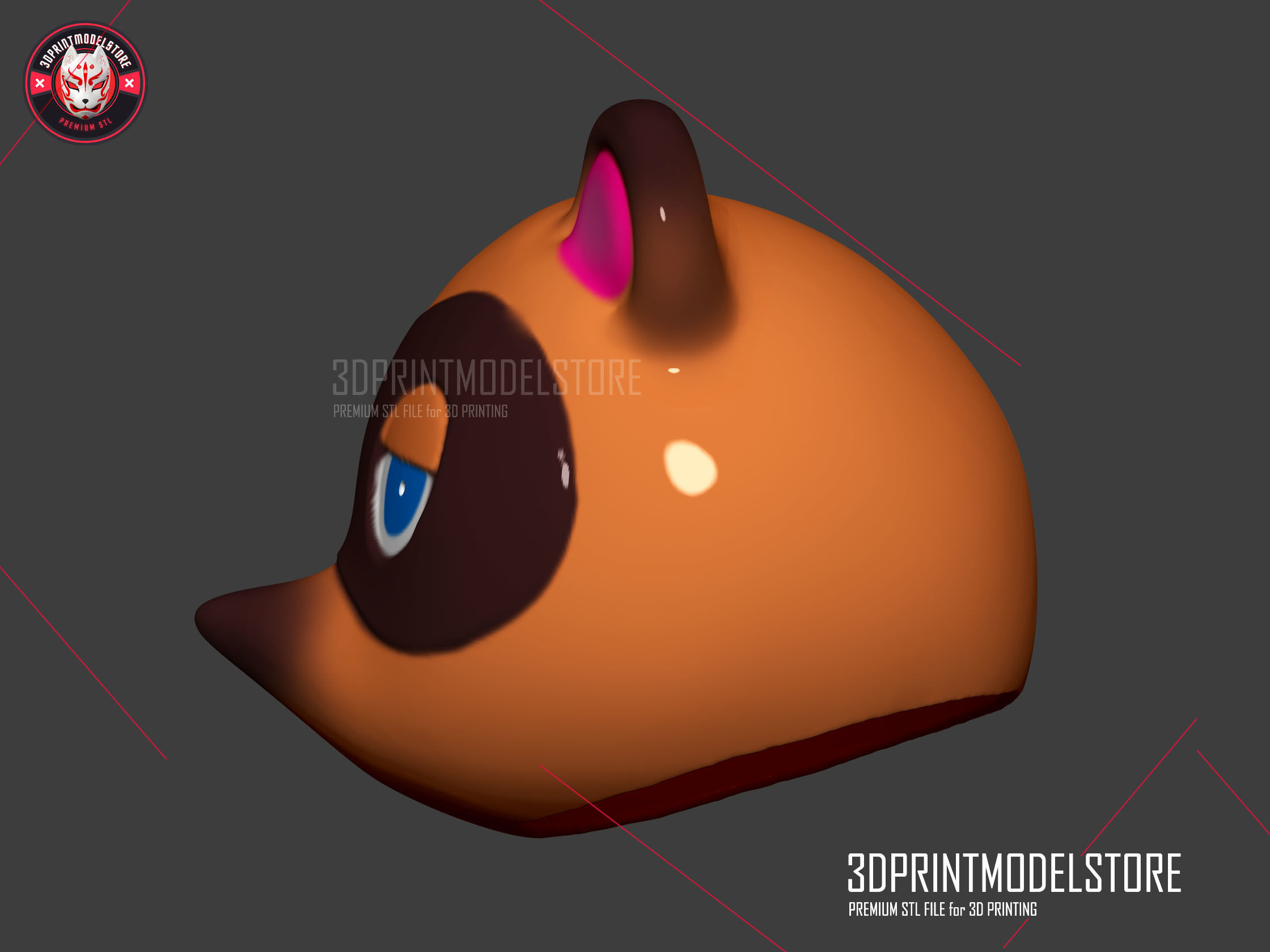 Animal Crossing New Horizons Tom Nook Mask 3D model 3D printable | CGTrader