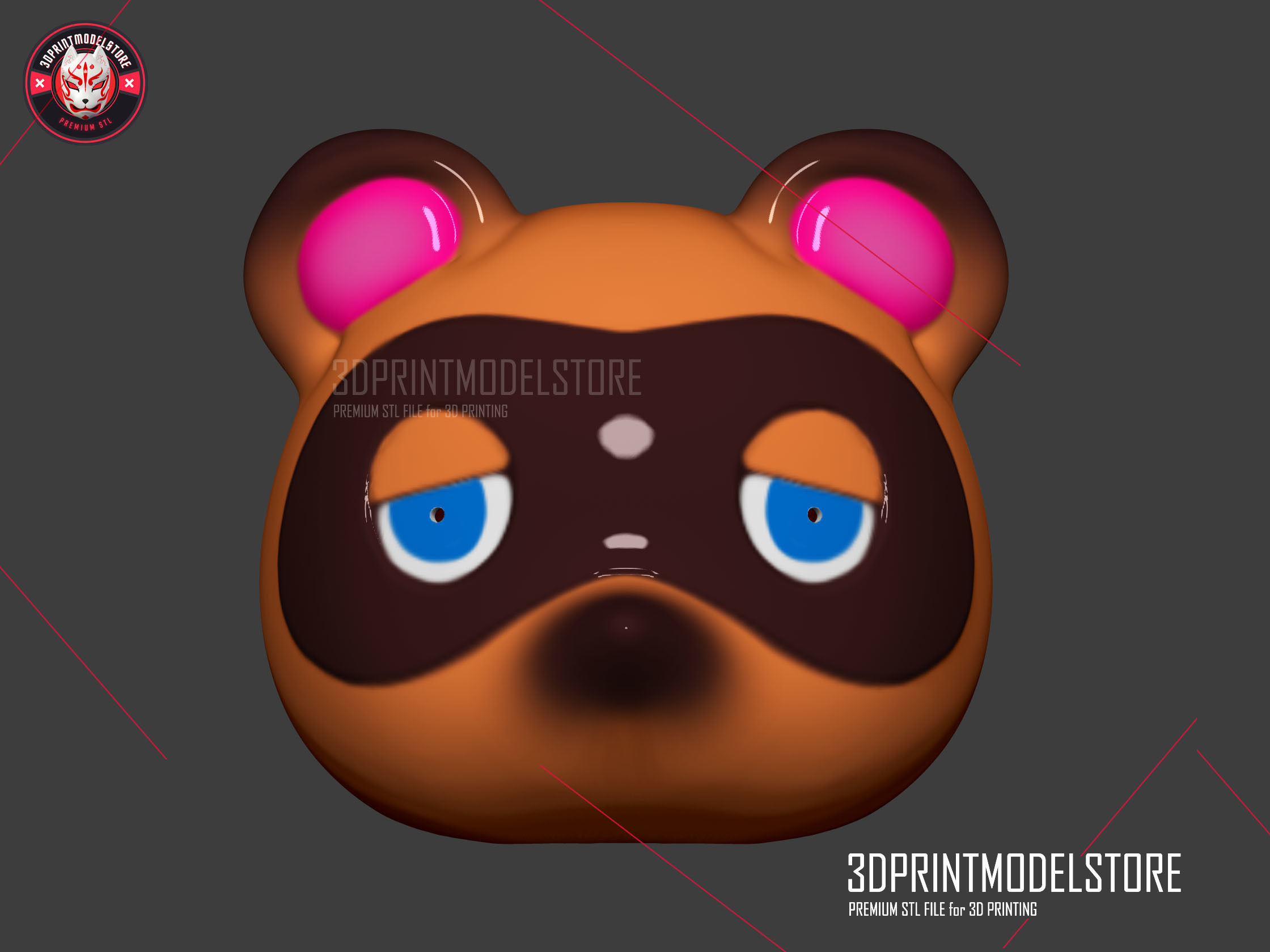 Animal Crossing New Horizons Tom Nook Mask 3D model 3D printable | CGTrader