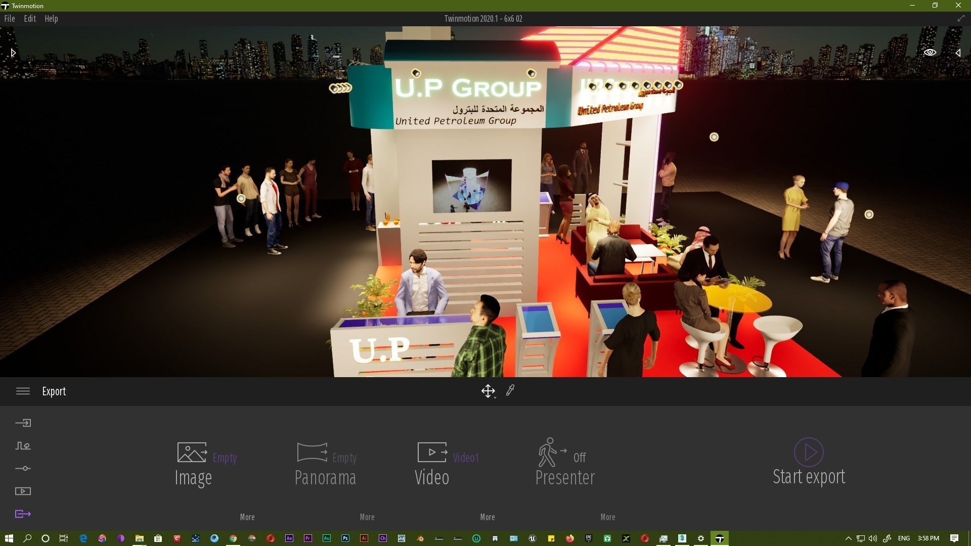 6x6 3d Exhibition Booth Design by Twinmotion 2020 3D model 3D model ...