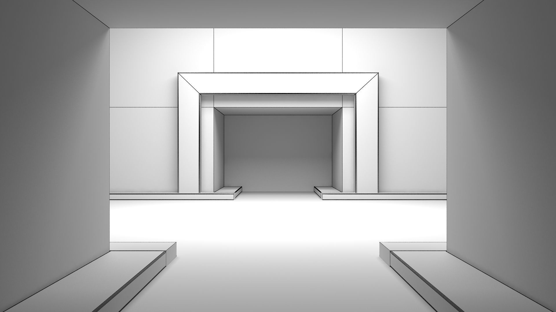 Empty room interior 04 3D model | CGTrader