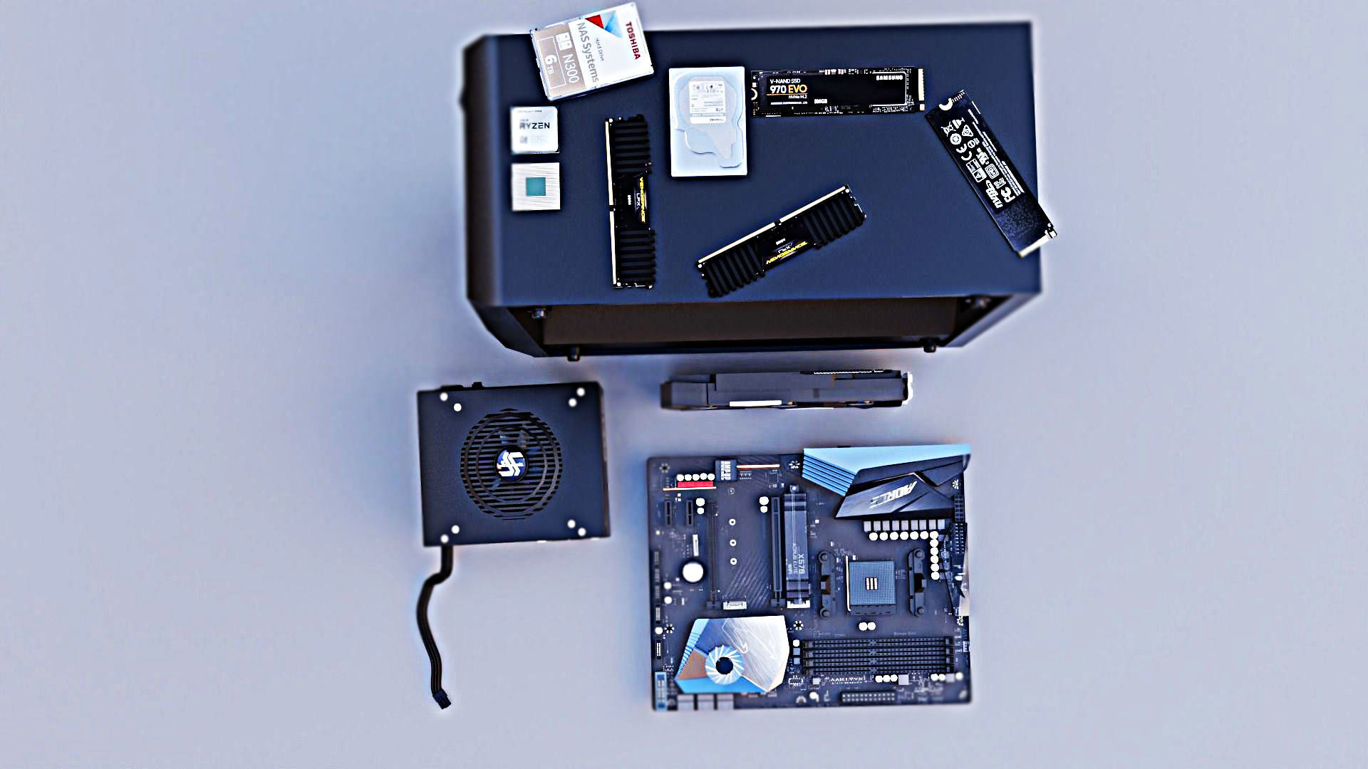 3D model Pc Pack-comptuer parts VR / AR / low-poly | CGTrader