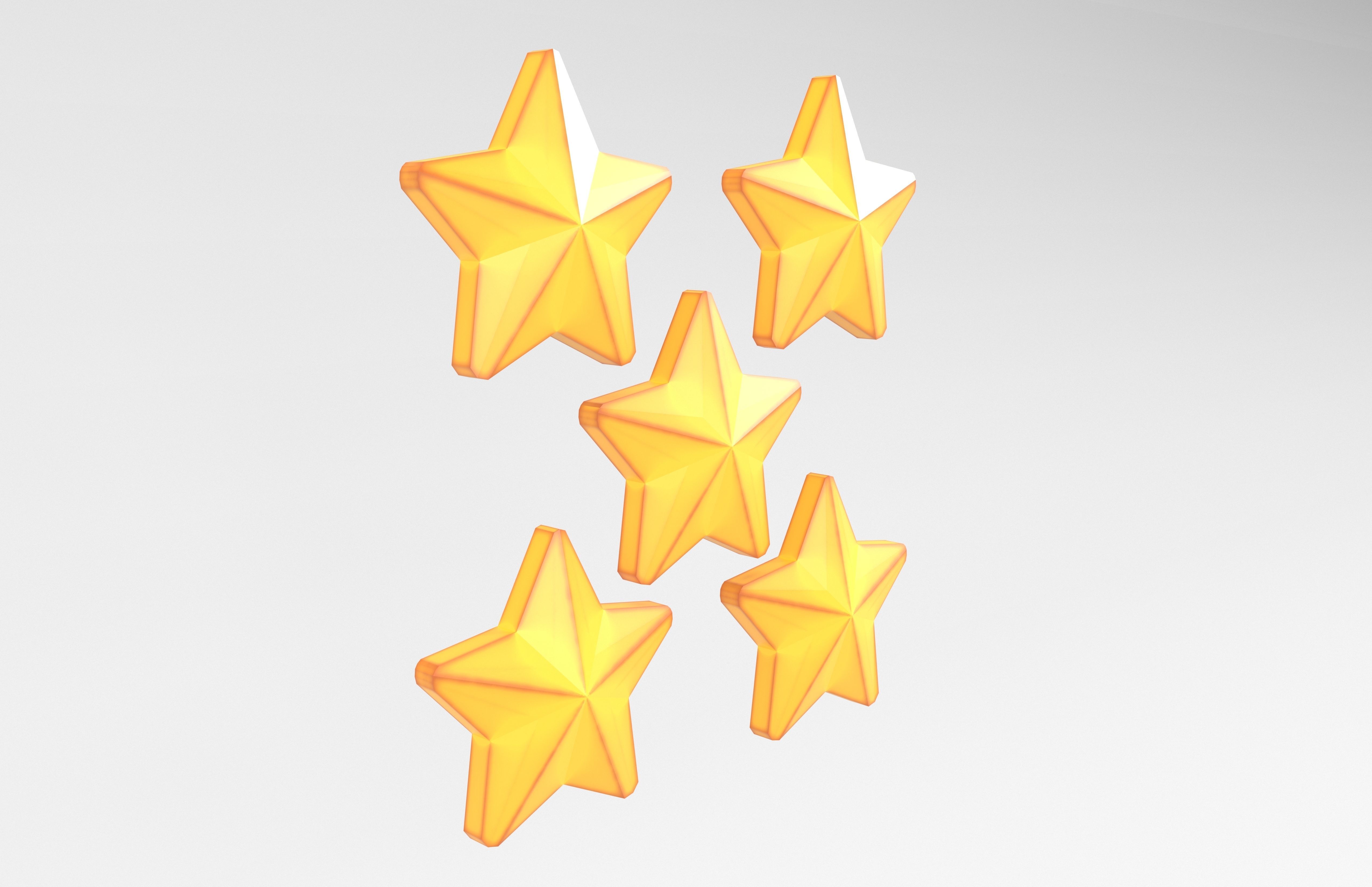 3D model Five Star v2 001 VR / AR / low-poly | CGTrader