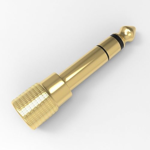 Audio-Plug gold plug 3D model | CGTrader