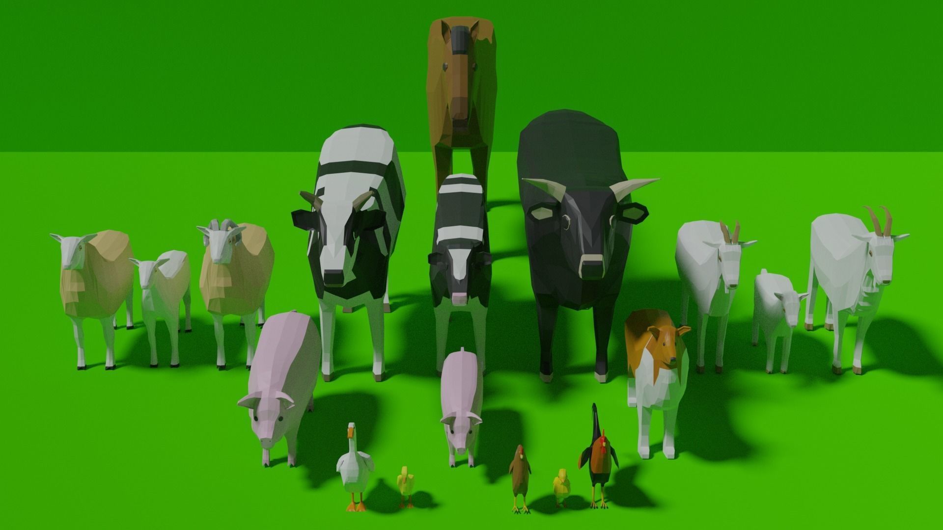 3D model Farm Collection VR / AR / low-poly | CGTrader