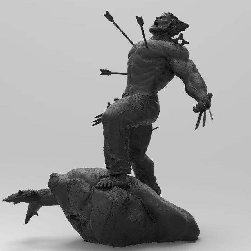 WOLVERINE STATUE 3D model 3D printable | CGTrader