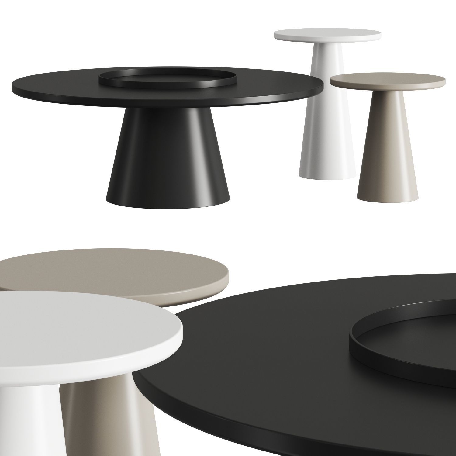 Conic Cor Coffee Tables 3D model | CGTrader