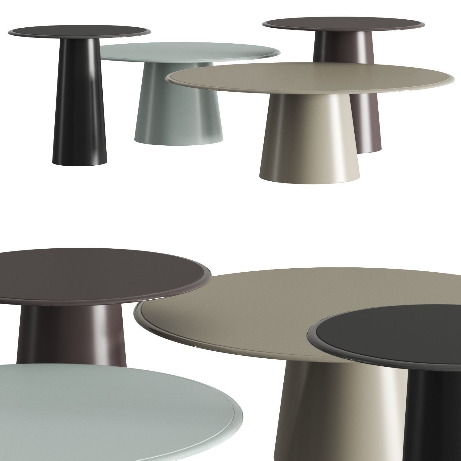 Sovet Italia Totem Coffee Table Set 3D model | CGTrader