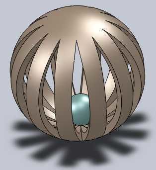 Steel ball in sphere 3D model 3D printable | CGTrader