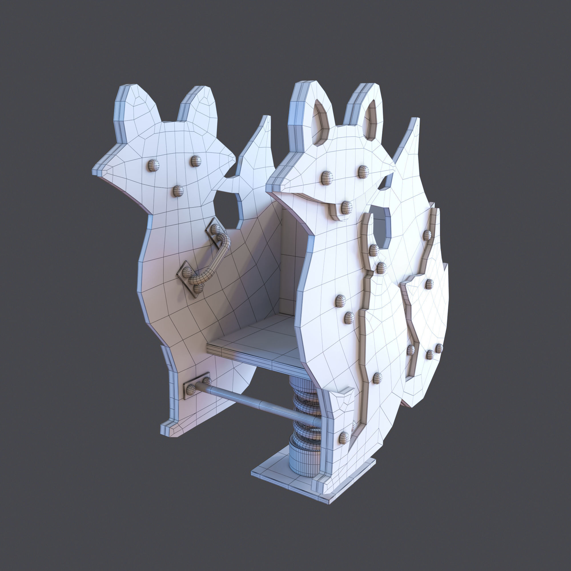 Playground Spring Fox 3D model | CGTrader