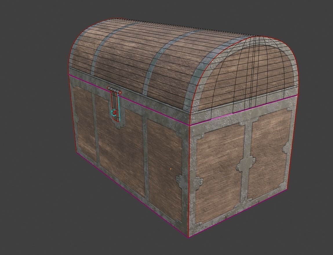 3D model Simple Treasure Chest 4K PBR Low-poly Game Ready VR AR 3D ...