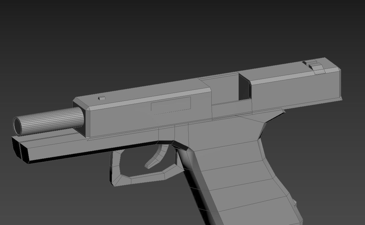 3D model Improved 3D Model of pistol VR / AR / low-poly | CGTrader