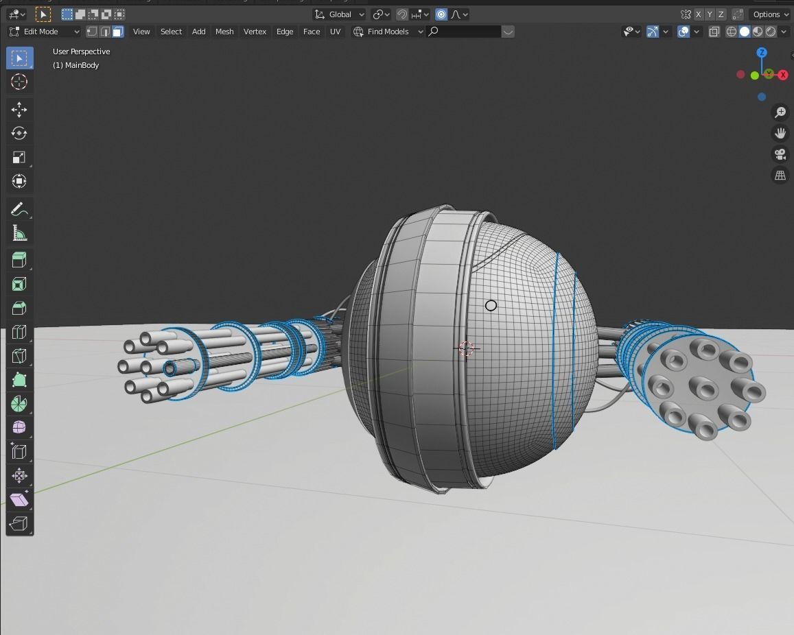 Sci fi sphere drone 3D model | CGTrader