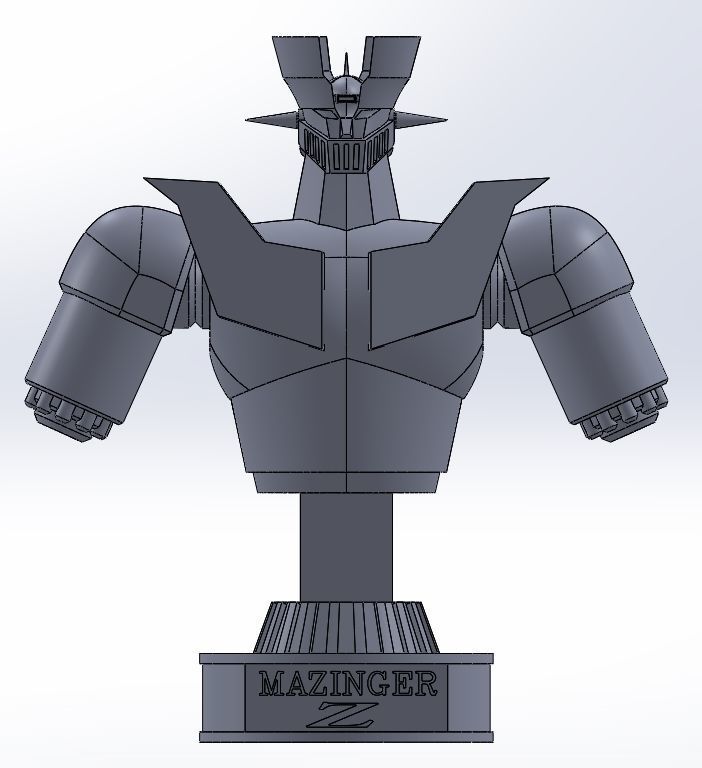 mazinger z bust japan anime super robot 3D model 3D printable | CGTrader