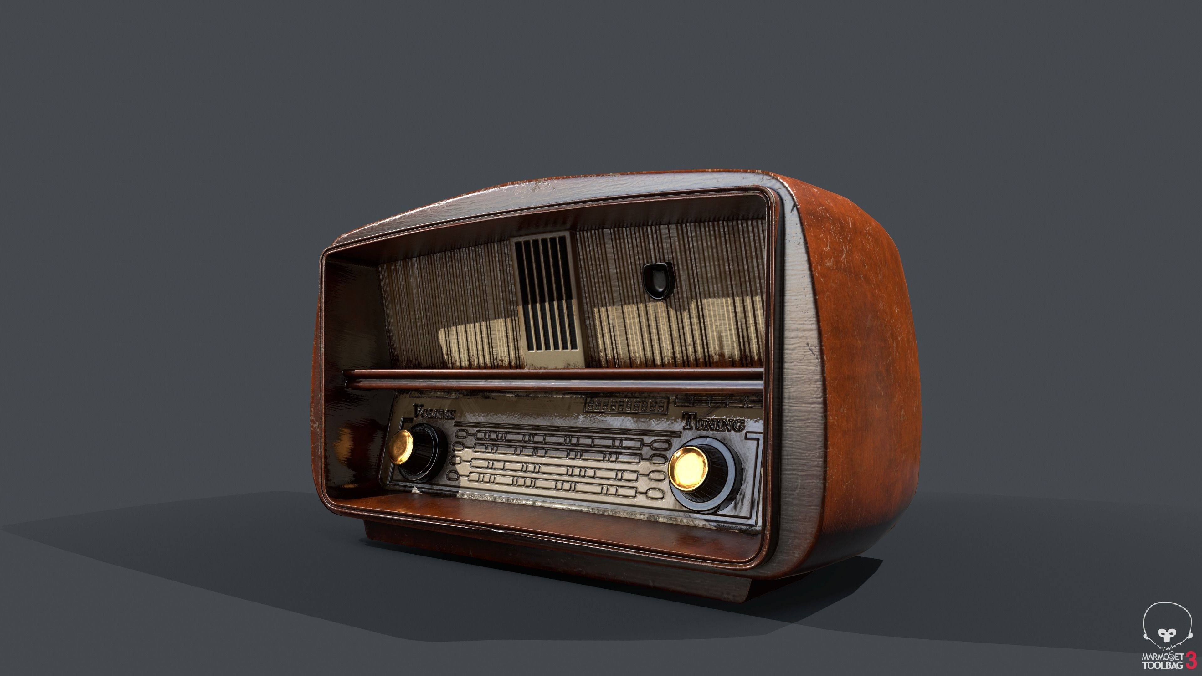 3D model Vintage Radio VR / AR / low-poly | CGTrader