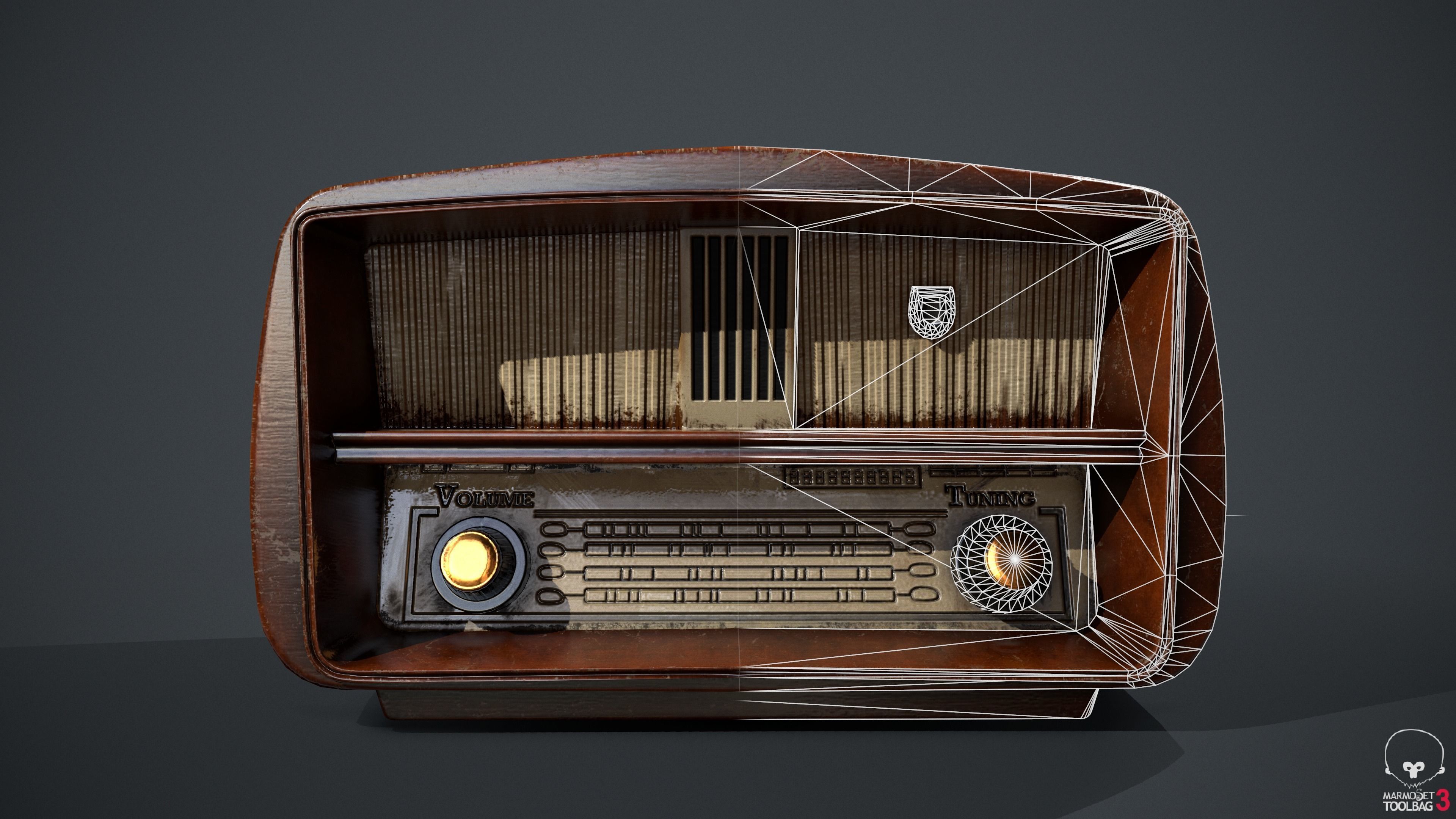 3D model Vintage Radio VR / AR / low-poly | CGTrader