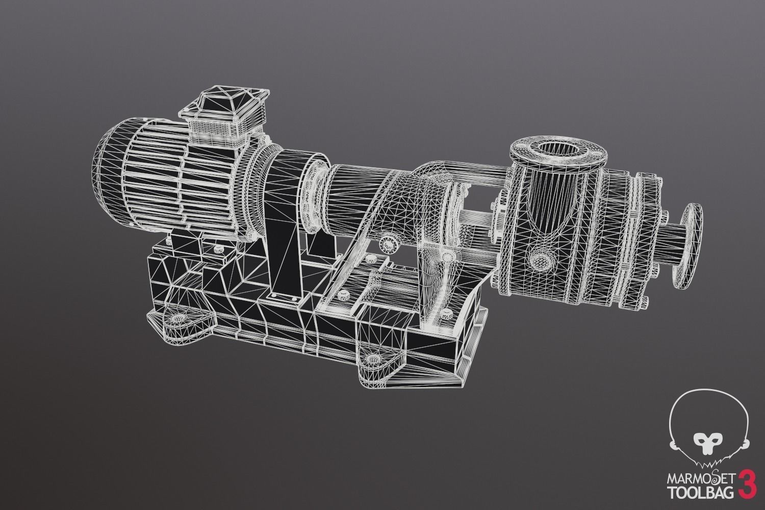 Centrifugal console pump free 3D model | CGTrader