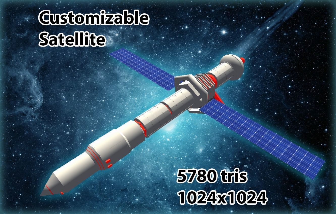 3D model Satellite LOW POLY VR / AR / low-poly | CGTrader
