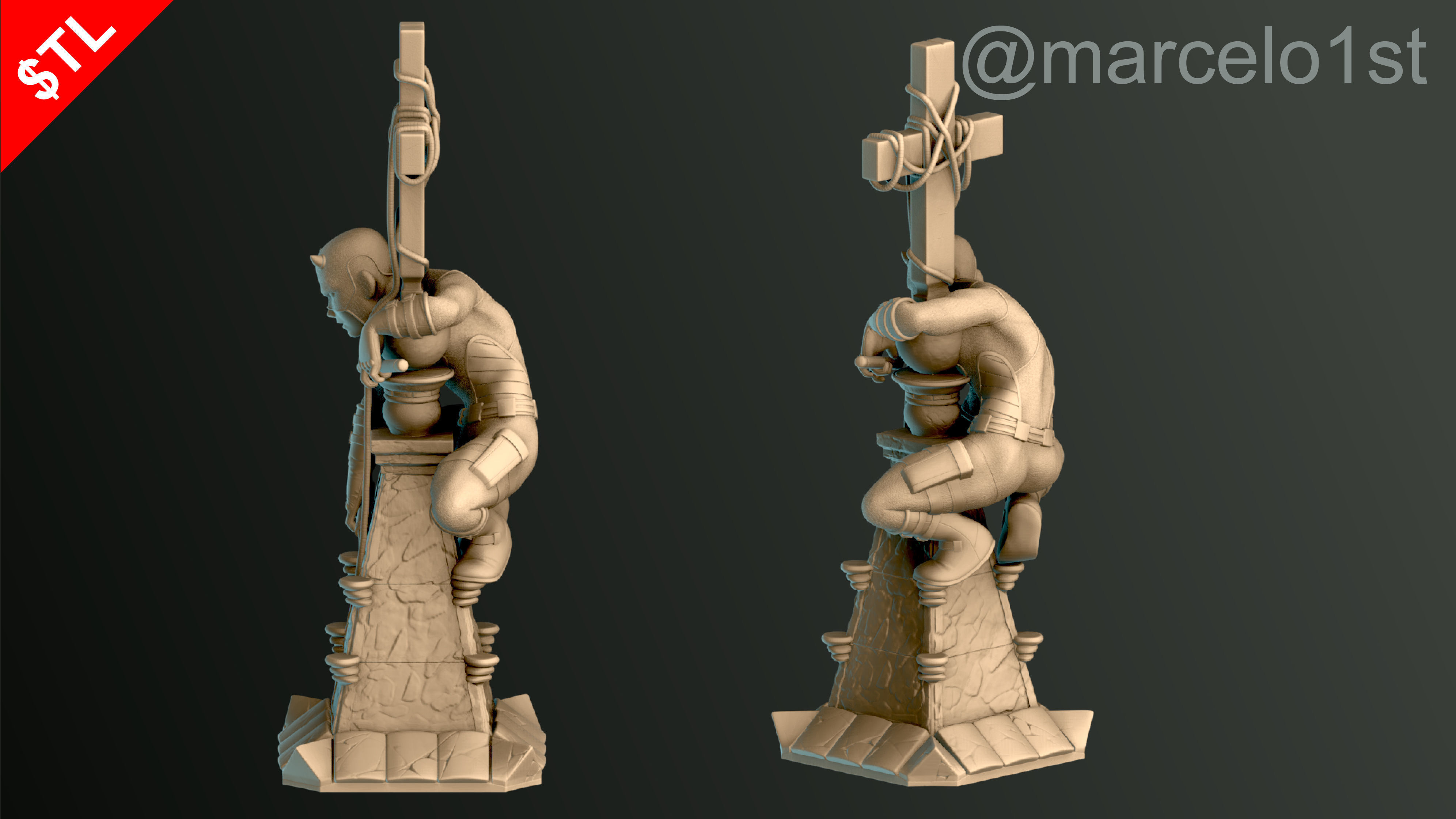 Daredevil - Guardian Devil 3D model 3D printable | CGTrader