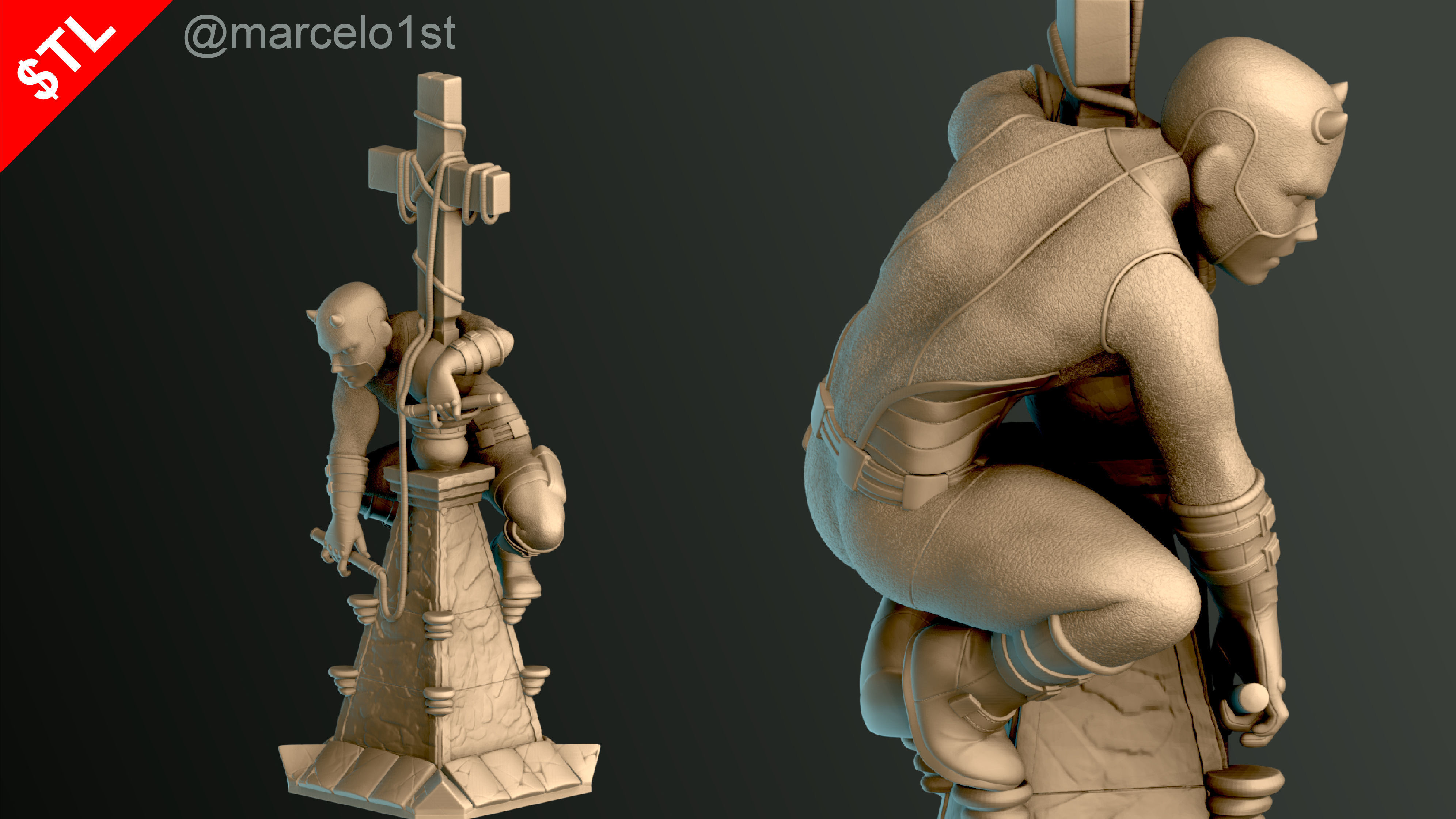 Daredevil - Guardian Devil 3D model 3D printable | CGTrader