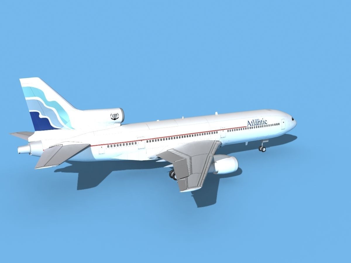 Lockheed L-1011 Euro Atlantic 3D model rigged | CGTrader