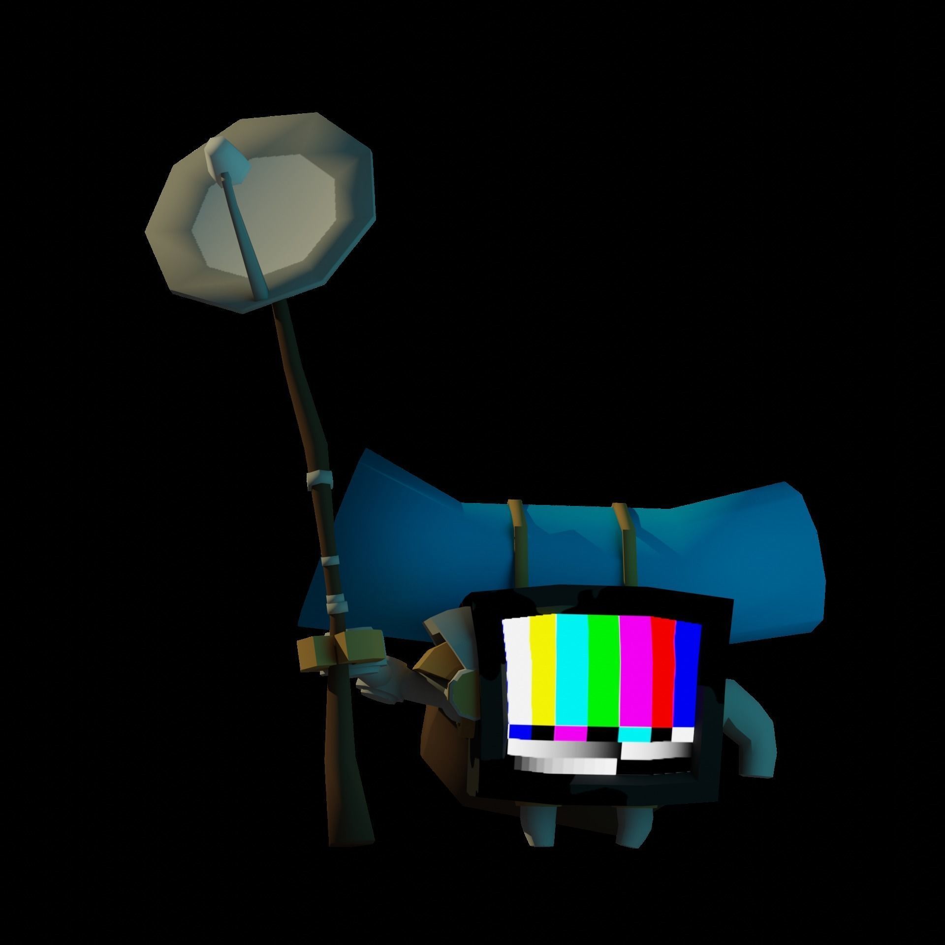 3D model The Signal Seeker - Tv Robot VR / AR / low-poly | CGTrader