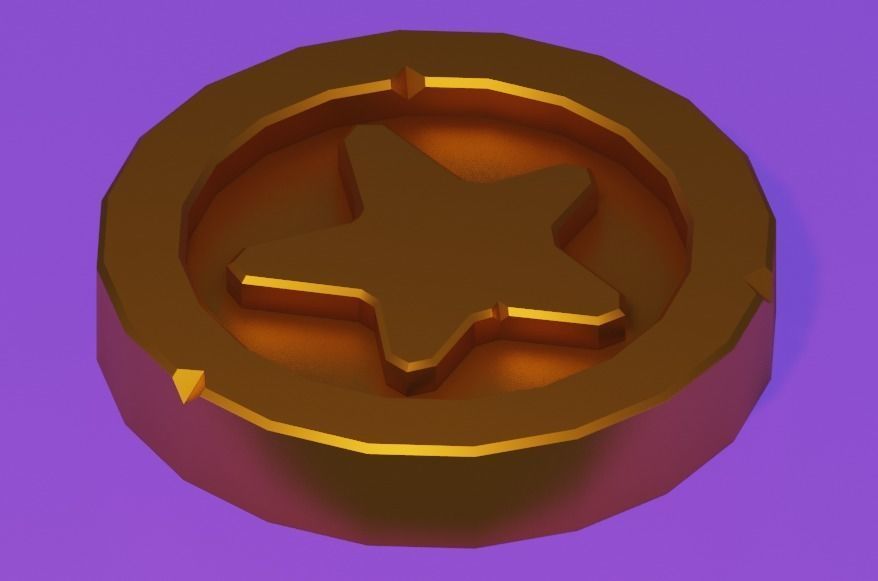 3D model Star coin VR / AR / low-poly | CGTrader