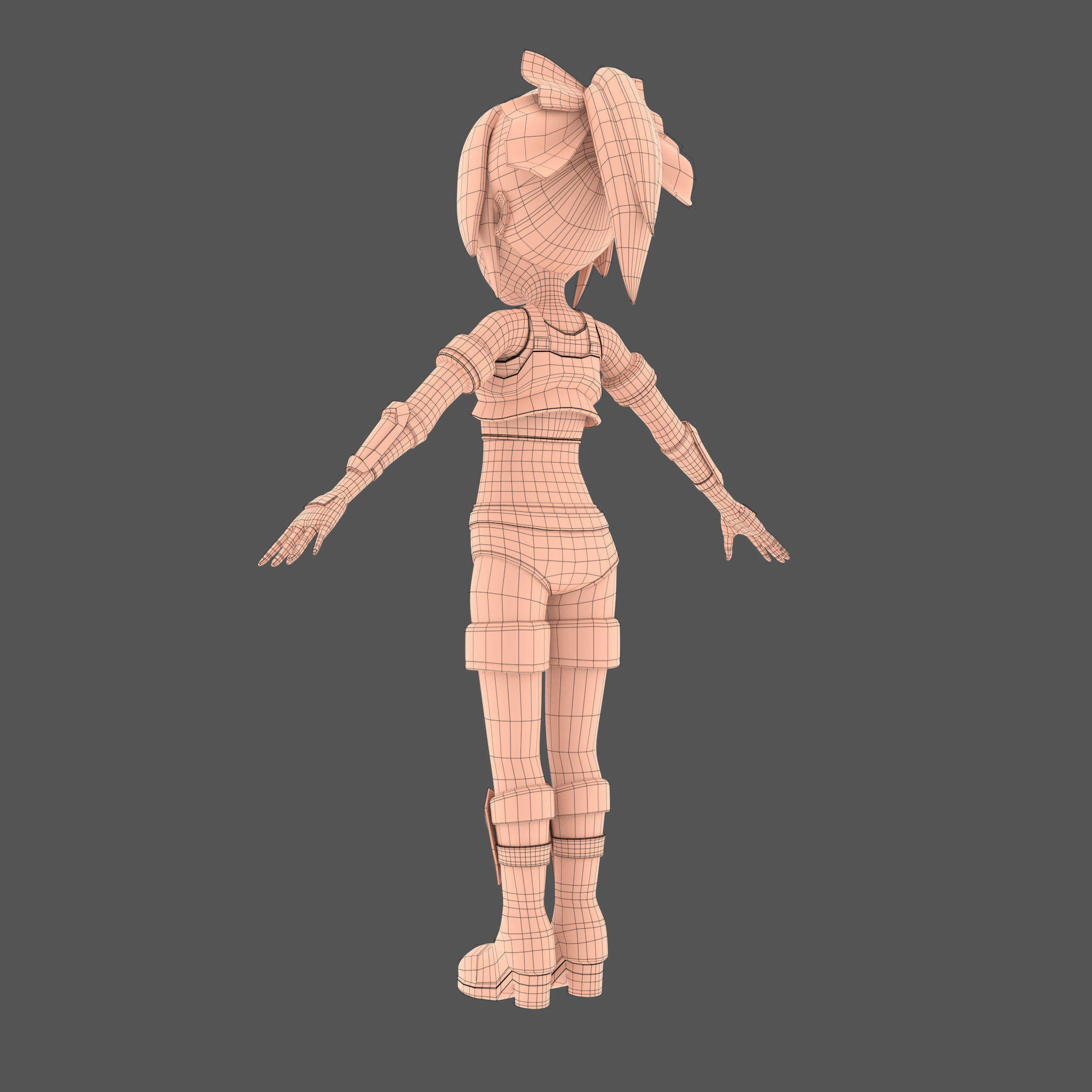 Female Warrior RIG 3D model rigged | CGTrader