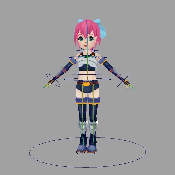 Female Warrior RIG 3D model rigged | CGTrader