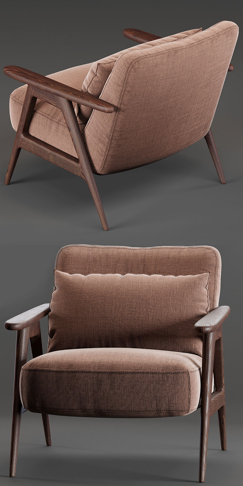 John Lewis end Partners Hendricks Accent Chair 3D model | CGTrader