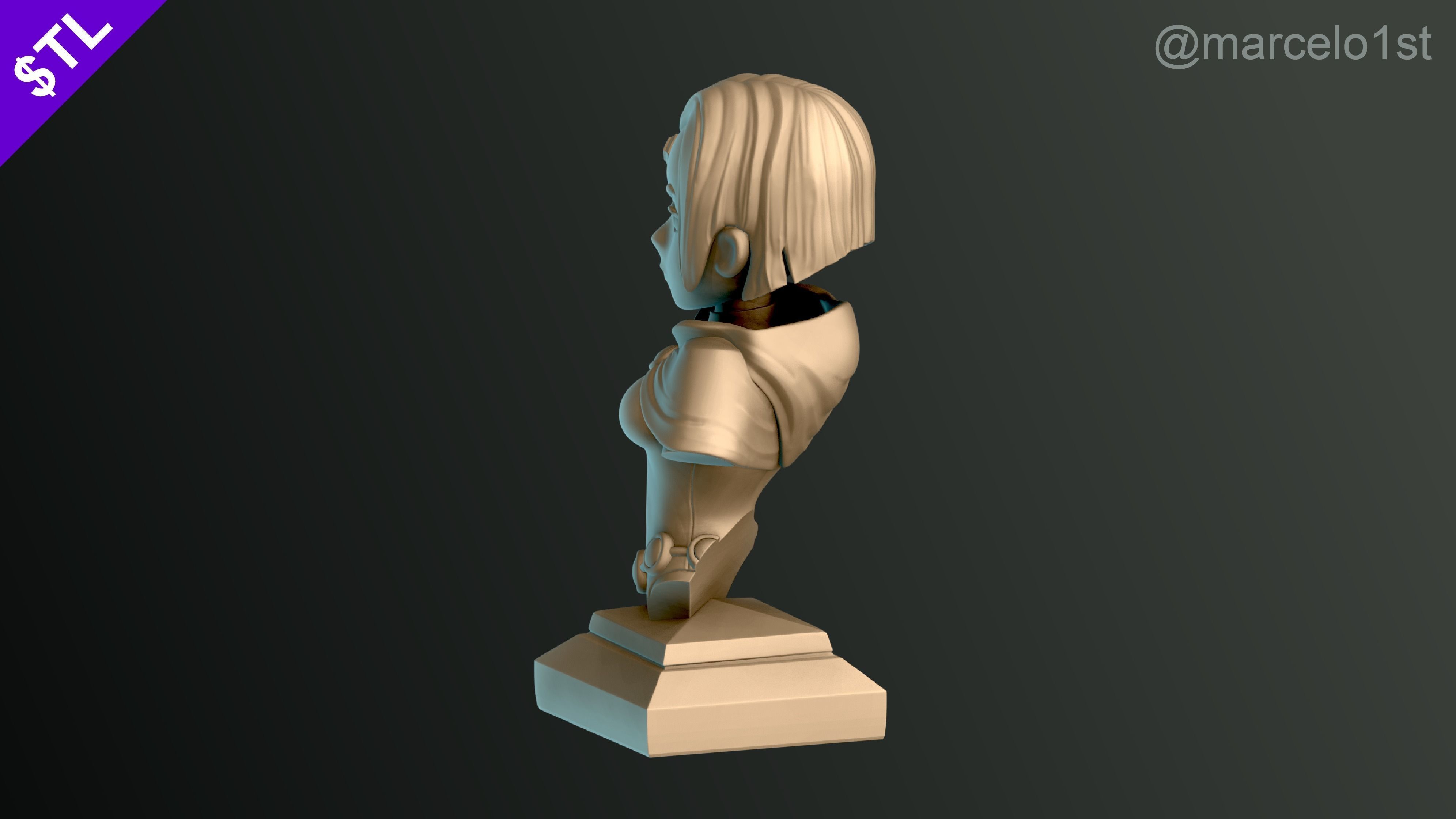 Raven Teen Titans Bust 3D model 3D printable | CGTrader