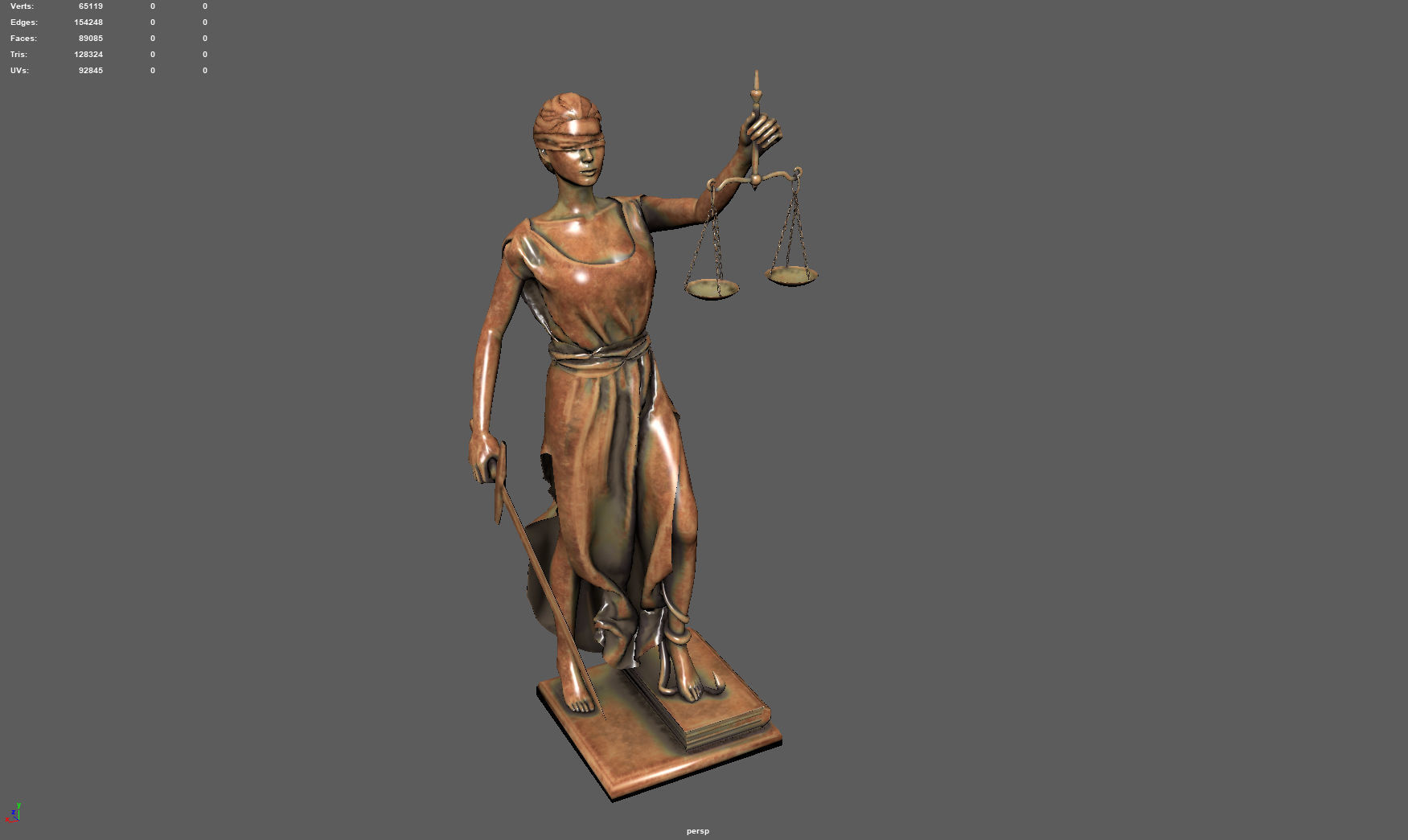 LADY JUSTICE 3D model | CGTrader