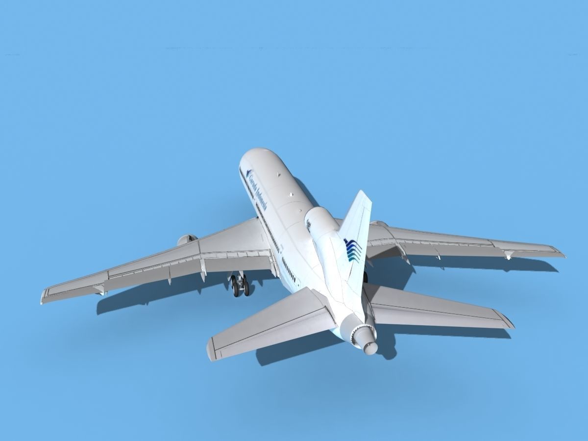 Lockheed L-1011 Garuda Indonesia 3D model rigged | CGTrader