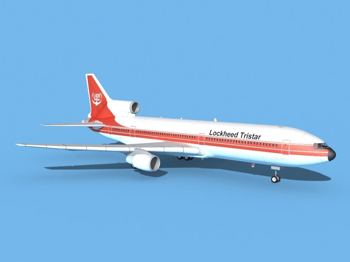 Lockheed L-1011 Tristar Lockheed 3D model rigged | CGTrader