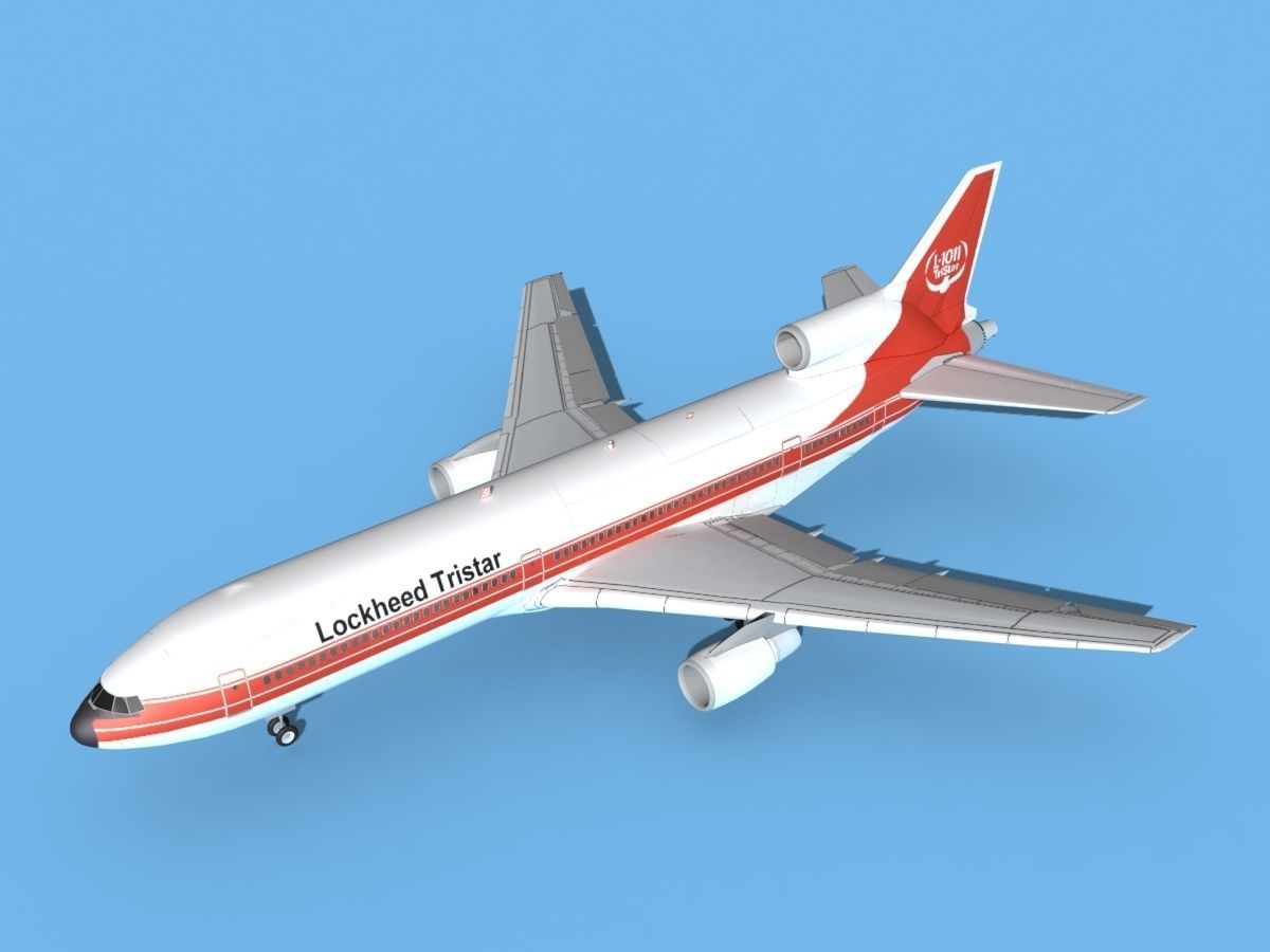 Lockheed L-1011 Tristar Lockheed 3D model rigged | CGTrader